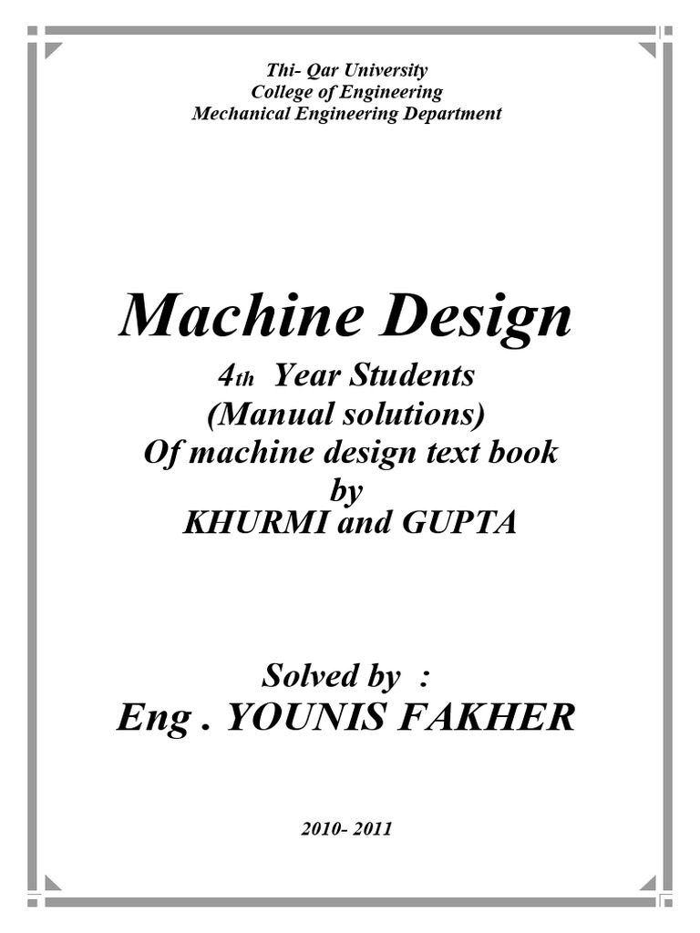 110012manual Solutions For Machine Design by Khurmi and Gupta PDF Free ...