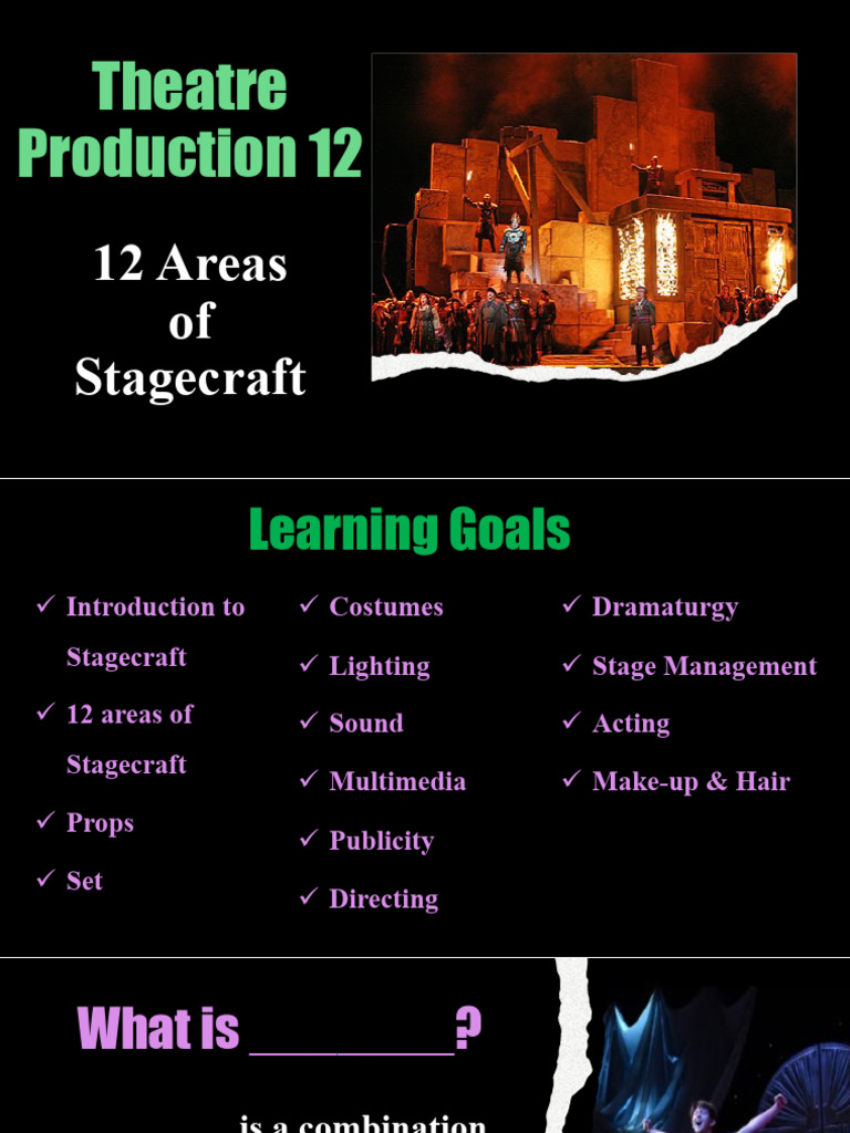 Theatre Production 11, Unit4.1, Introduction To Stagecraft (Student ...