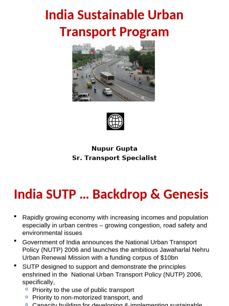 India Sustainable Urban Transport Program. | PDF