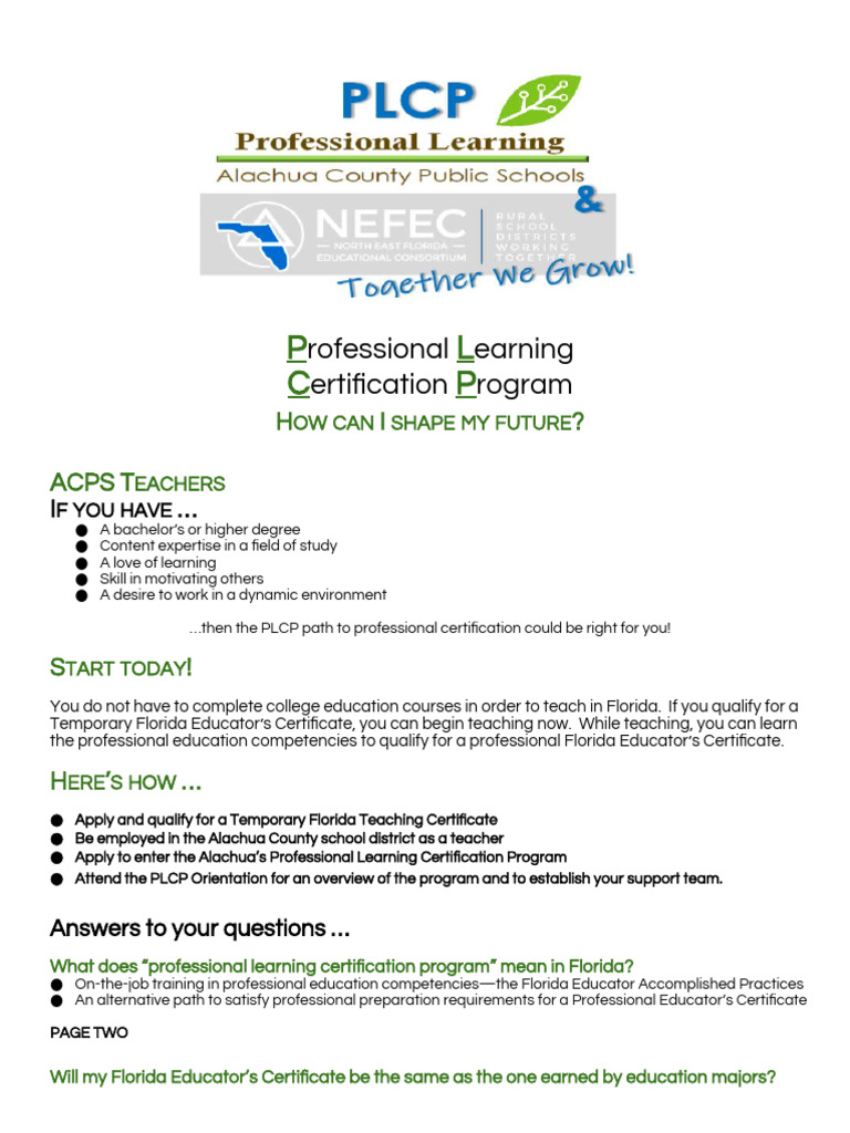 PLCP Brochure 2023-2024 | PDF