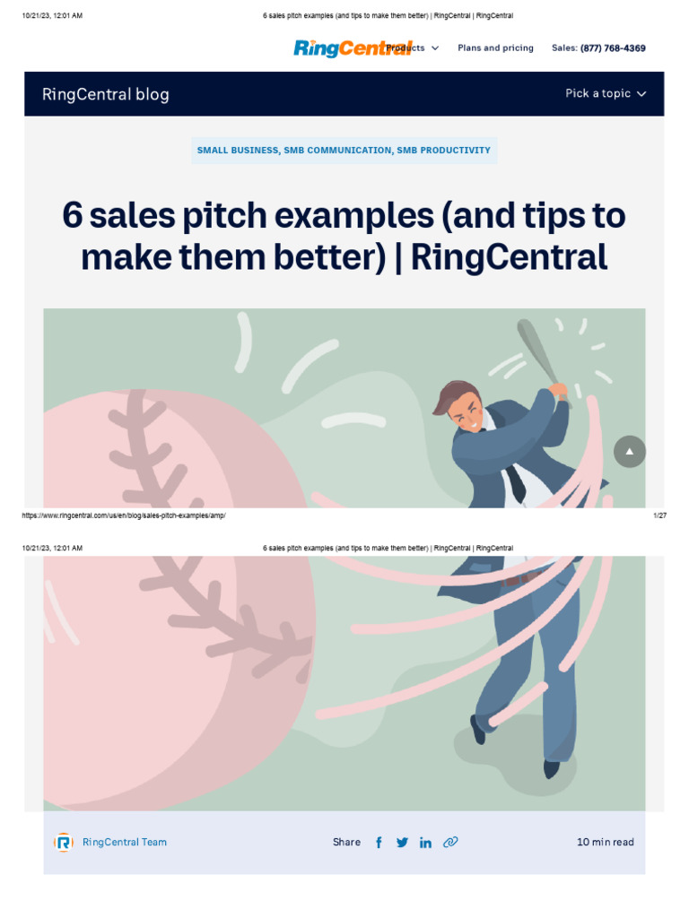 6 Sales Pitch Examples (And Tips To Make Them Better) | PDF