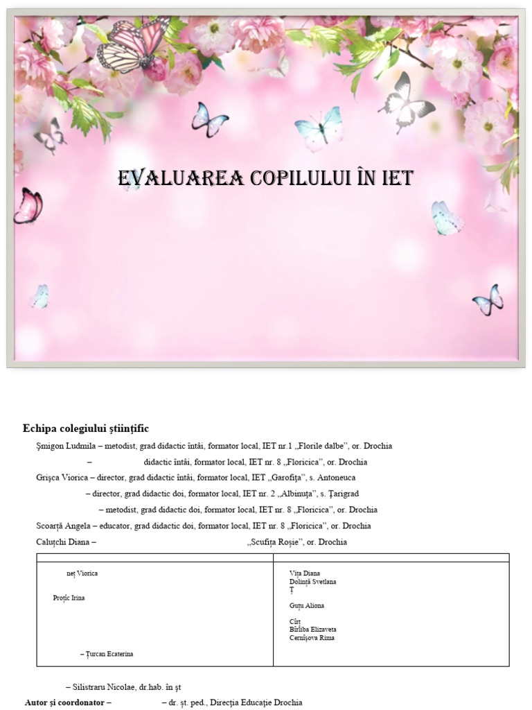 Ghid EVALUARE INIȚIALĂ | PDF