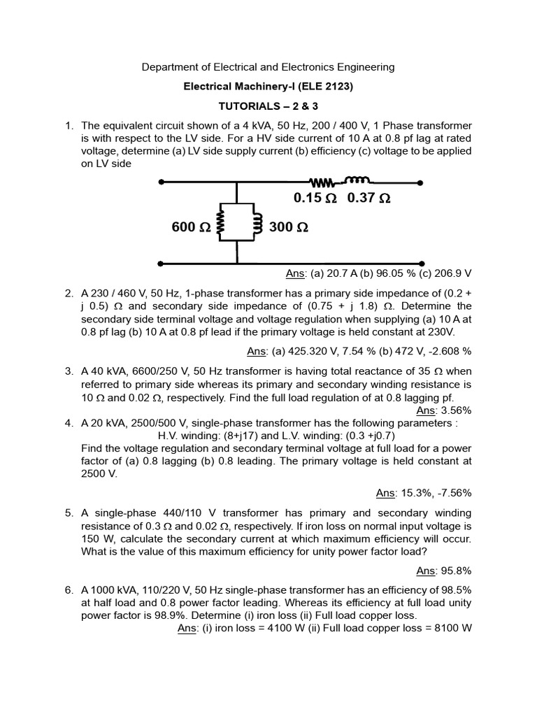 Em-1 - Tutorials-2 & 3 | PDF