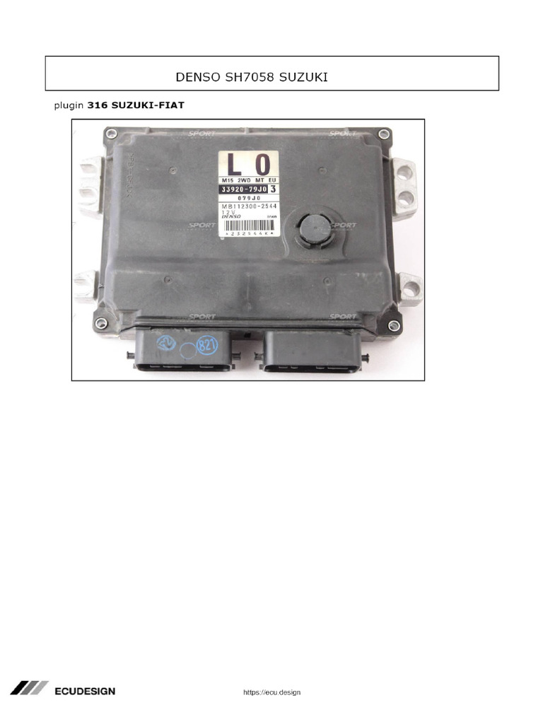 Pinout Denso SH7058 Suzuki Vitara | PDF