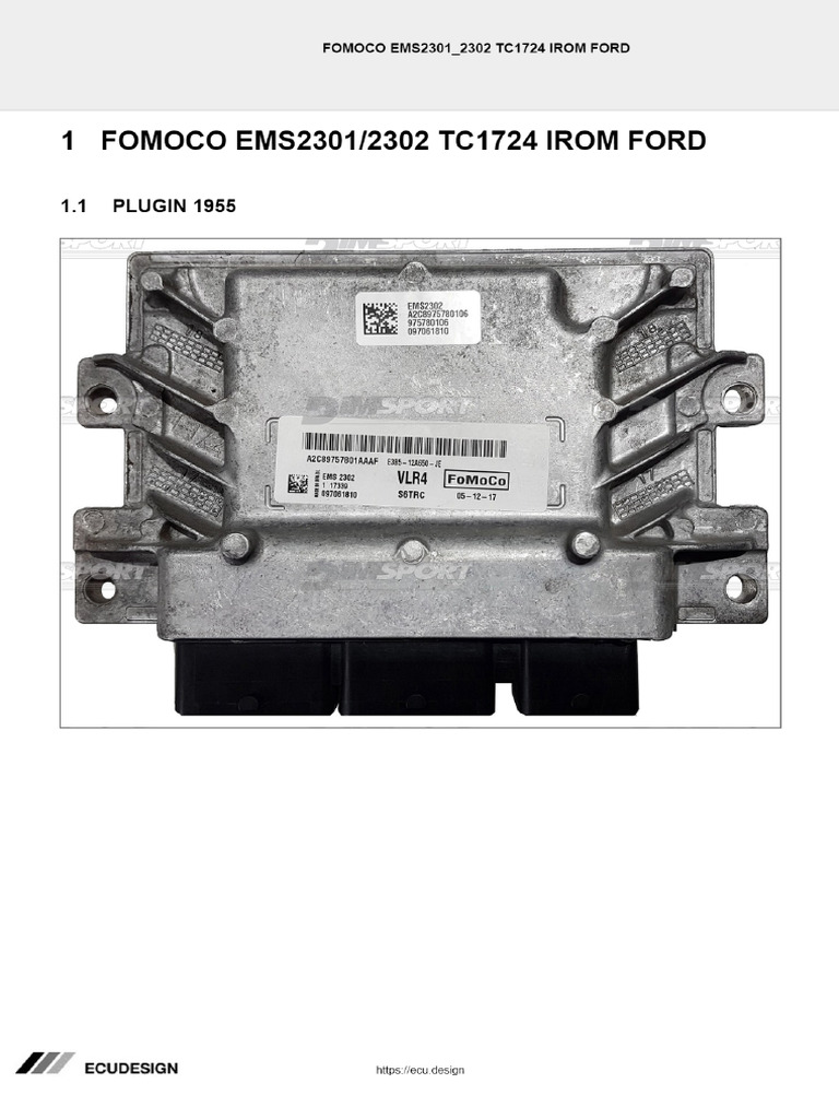 Pinout Continental EMS2301 TC1724 Irom Ford | PDF