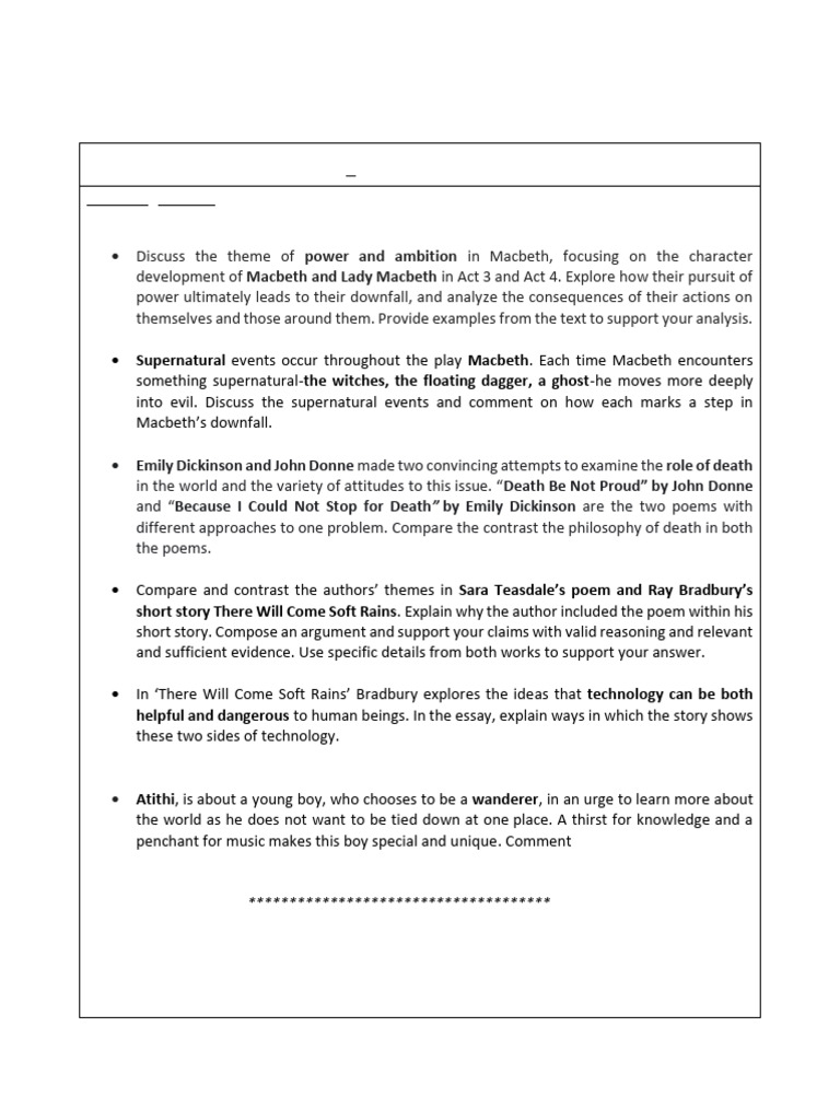 Grade 12 Lit Project 24-25 | PDF