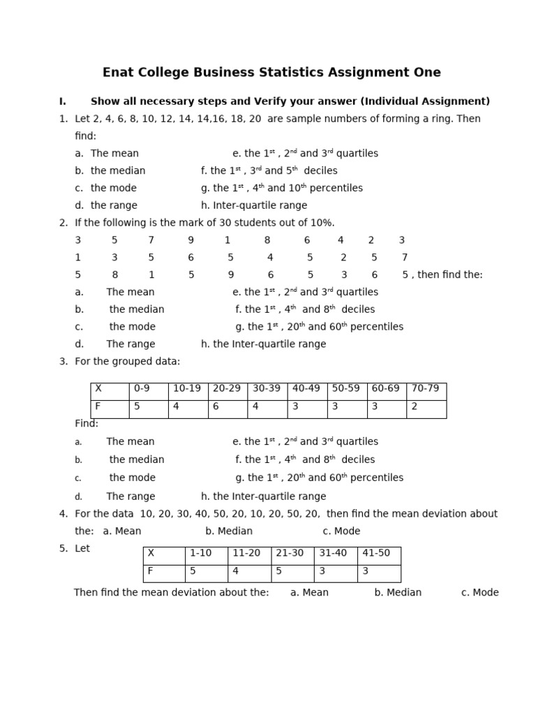 Business Statistics Assignment | PDF