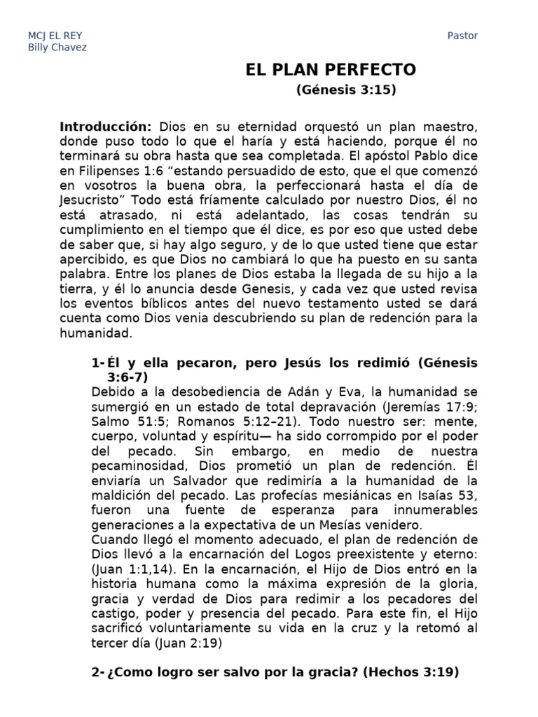 El Plan Perfecto | PDF