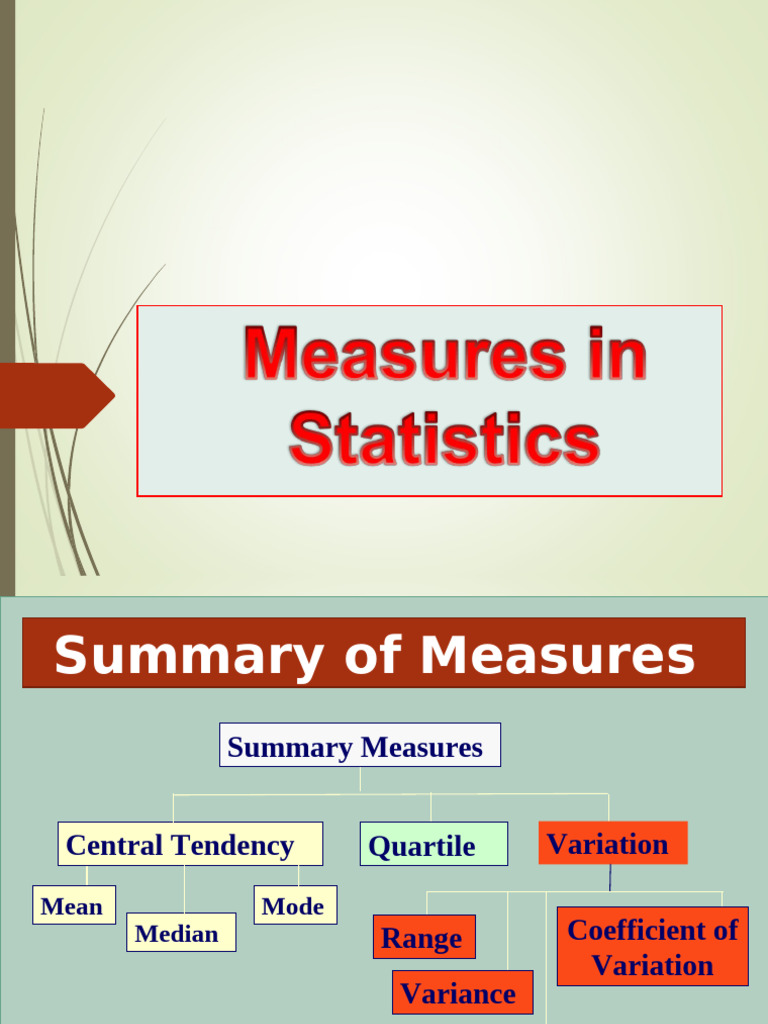 Chapter 5 Measures of Statistics | PDF