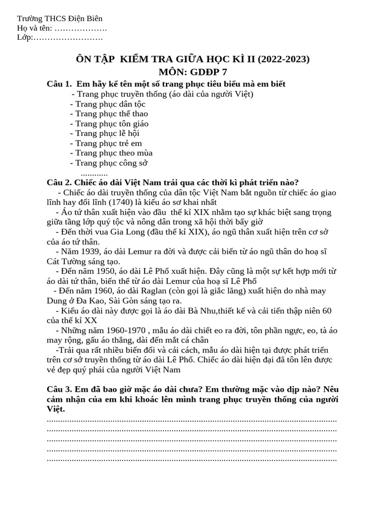 GDDP 7 Ôn KT Gi A Kì | PDF