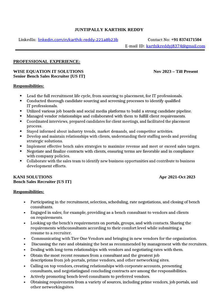 Karthik Reddy Resume 1 | PDF Karthik Reddy Resume 1 | PDF
