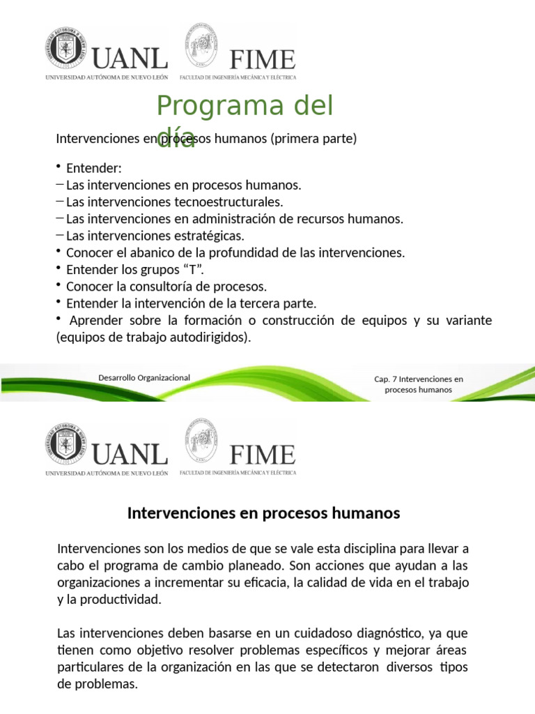 Clase DO Cap. 7 Intervenciones P1 | PDF