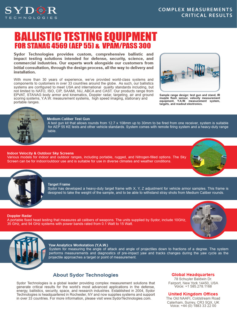 STANAG Ballistics A4 Handout 100819 | PDF