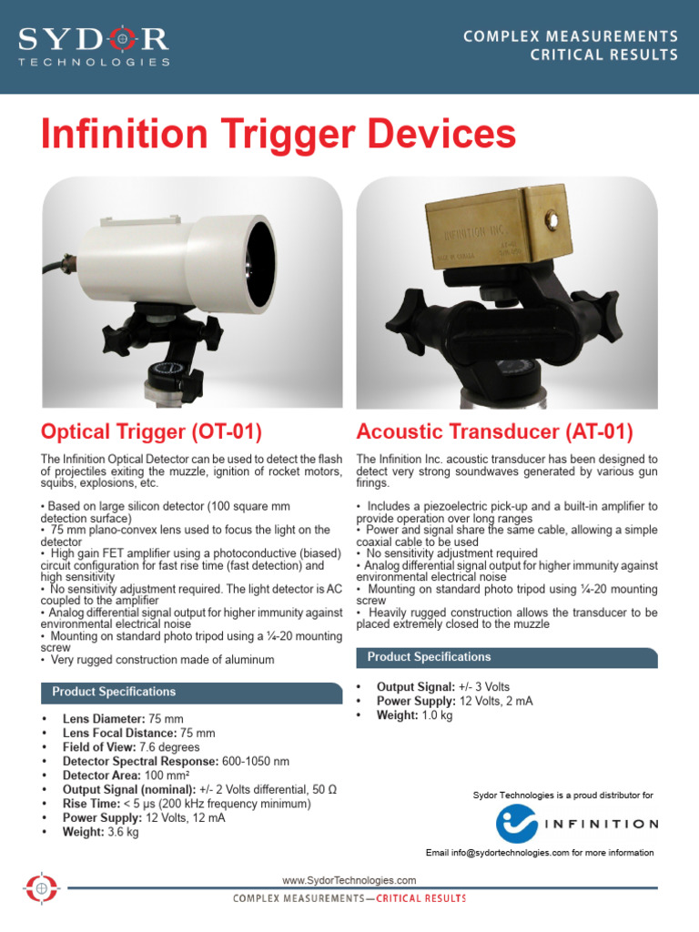 Infinition Trigger Devices Comparison 061919 1 | PDF