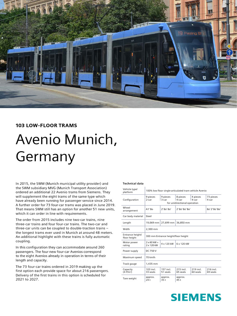 Siemens Avenio Mnichov | PDF