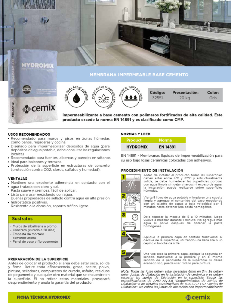 Cemix Hydromix FT 1 | PDF