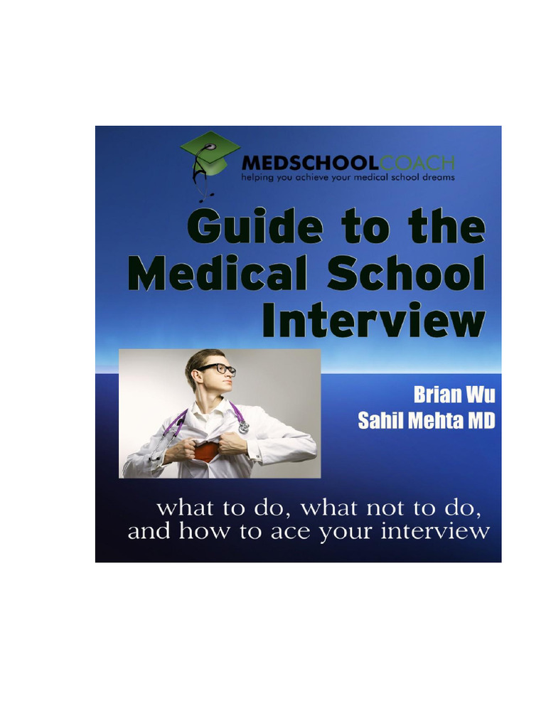 Guide To The Medical School Interview | PDF
