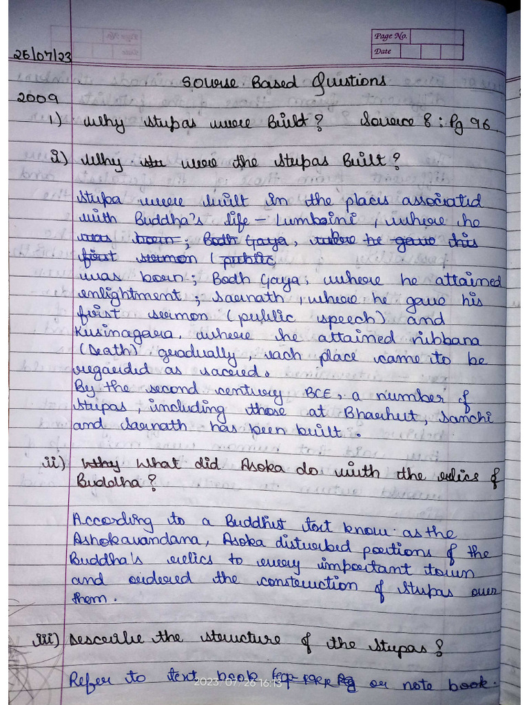 SOURCE BASED QUESTIONS Chapter 4 History - 1 | PDF