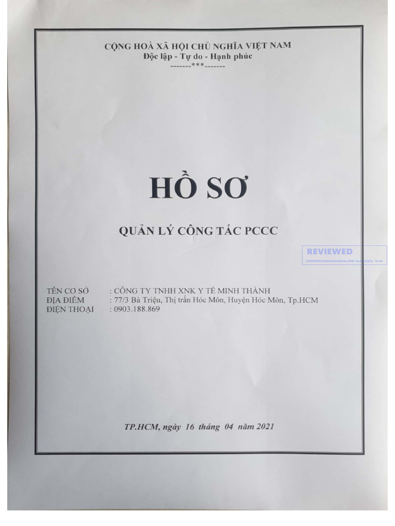 H Sơ PCCC | PDF