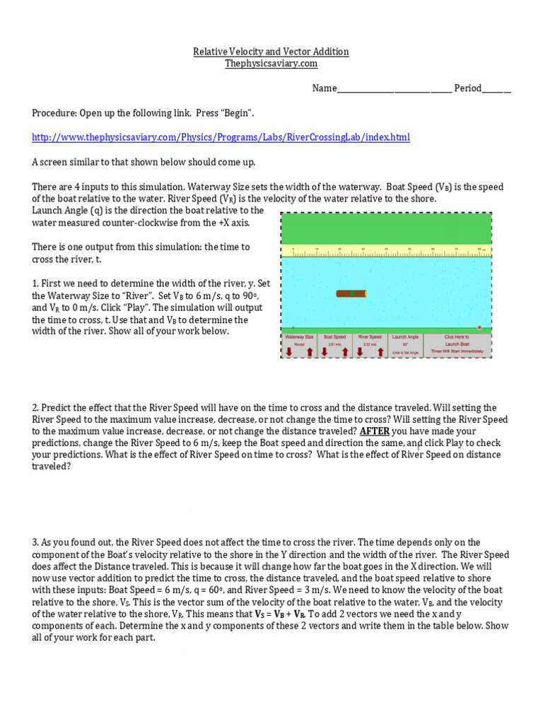 Relative Velocity and Vector Addition | PDF