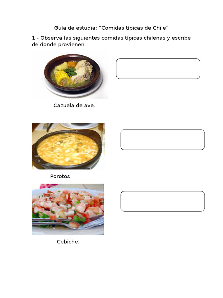 Guía de Estudia Comidas | PDF