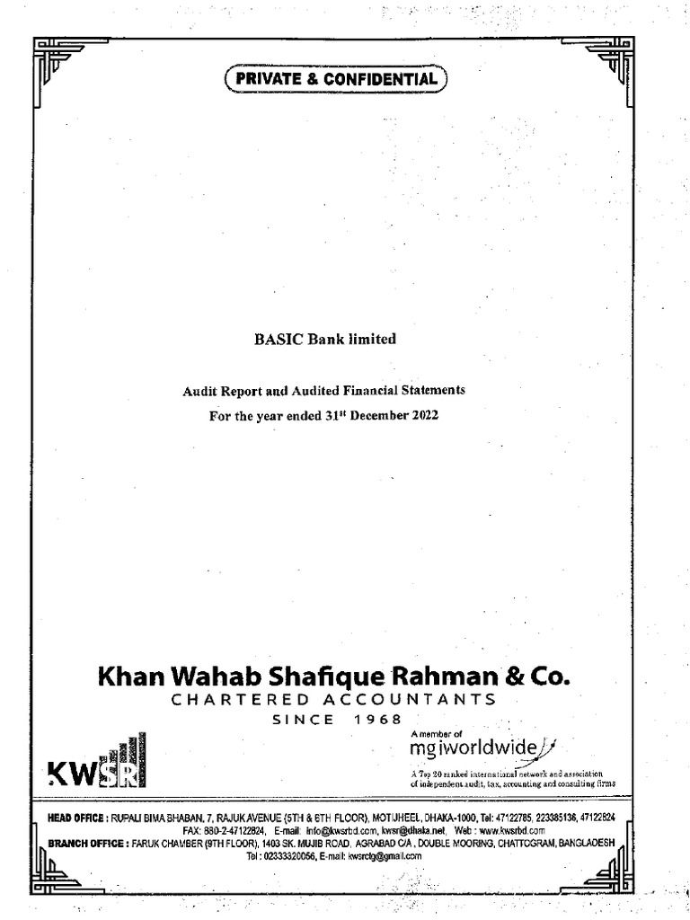 Basic Bank 2022 | PDF