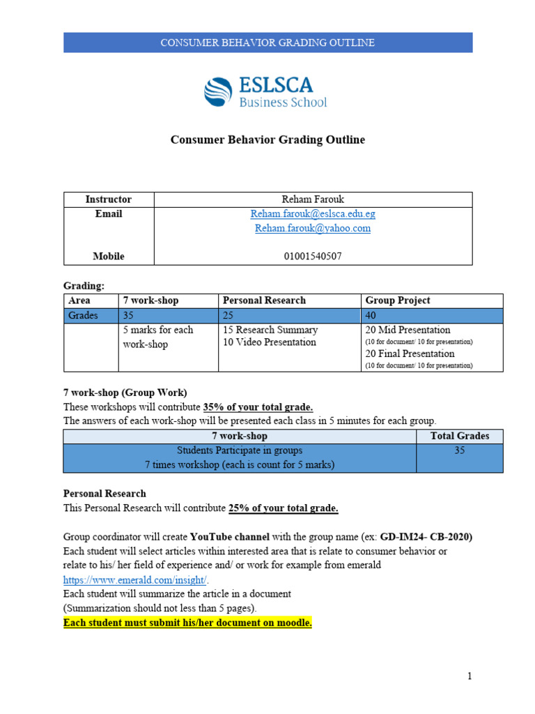 Final CB. Grading Outline 2023 | PDF