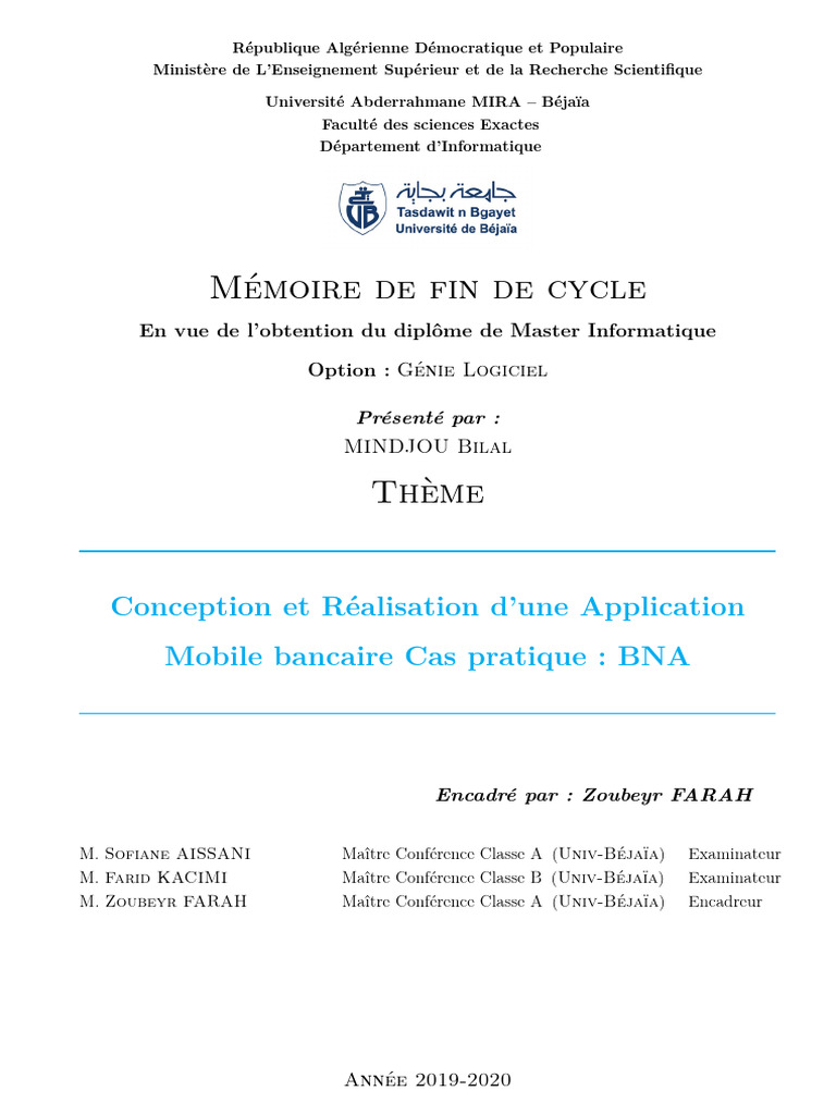 Application BNA-FinalMEMOIRE | PDF
