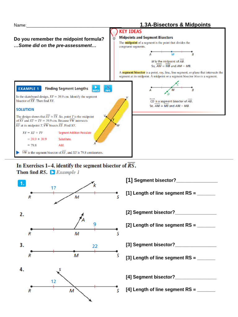 1 3A-Bisectors&Midpoints | PDF