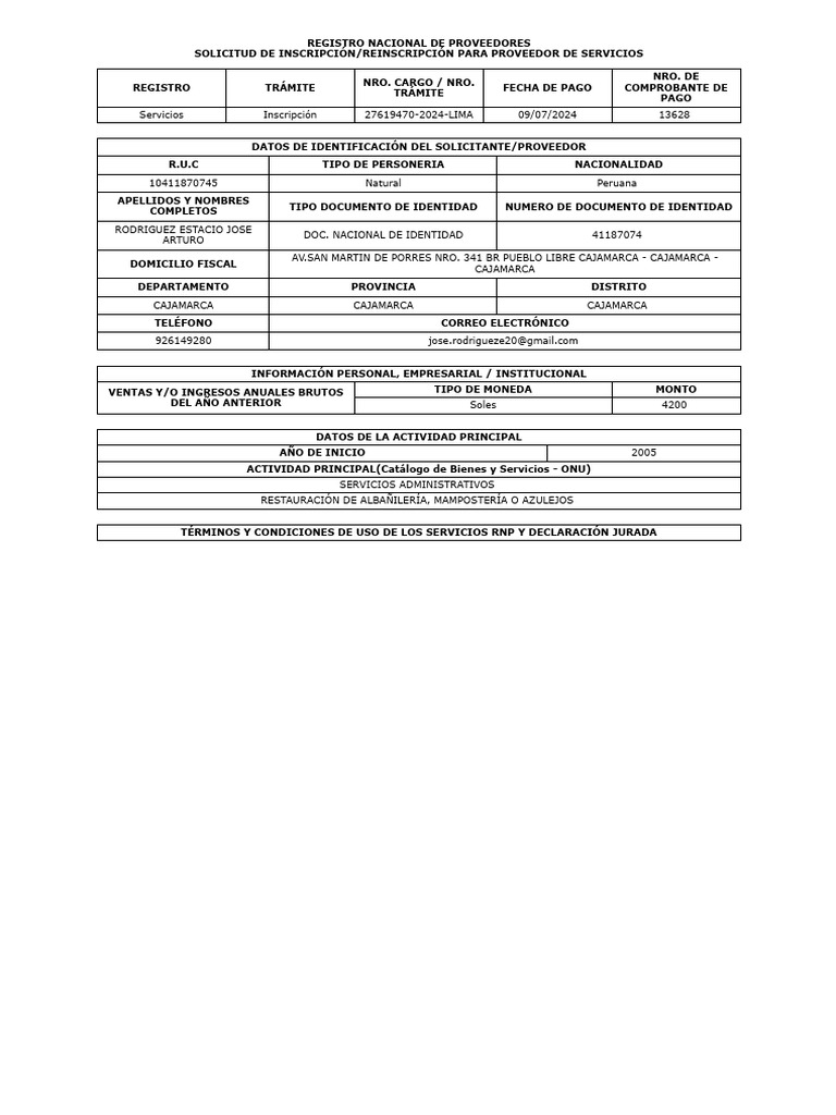 RNP - Vista de Datos Completos | PDF