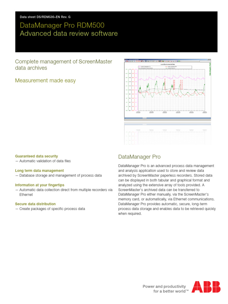 Data Manager PRO - RDM500 | PDF
