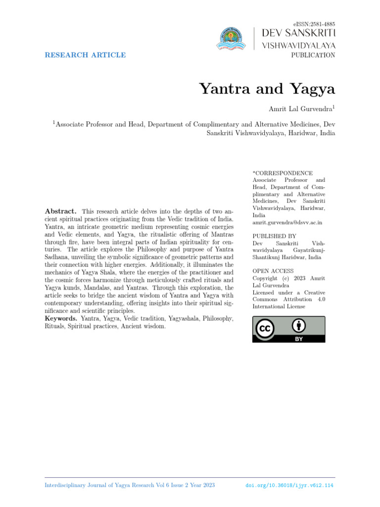 Yantra and Yagya | PDF