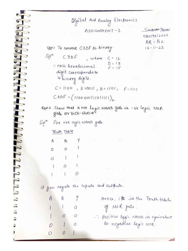 Electronics Assignment 1 | PDF