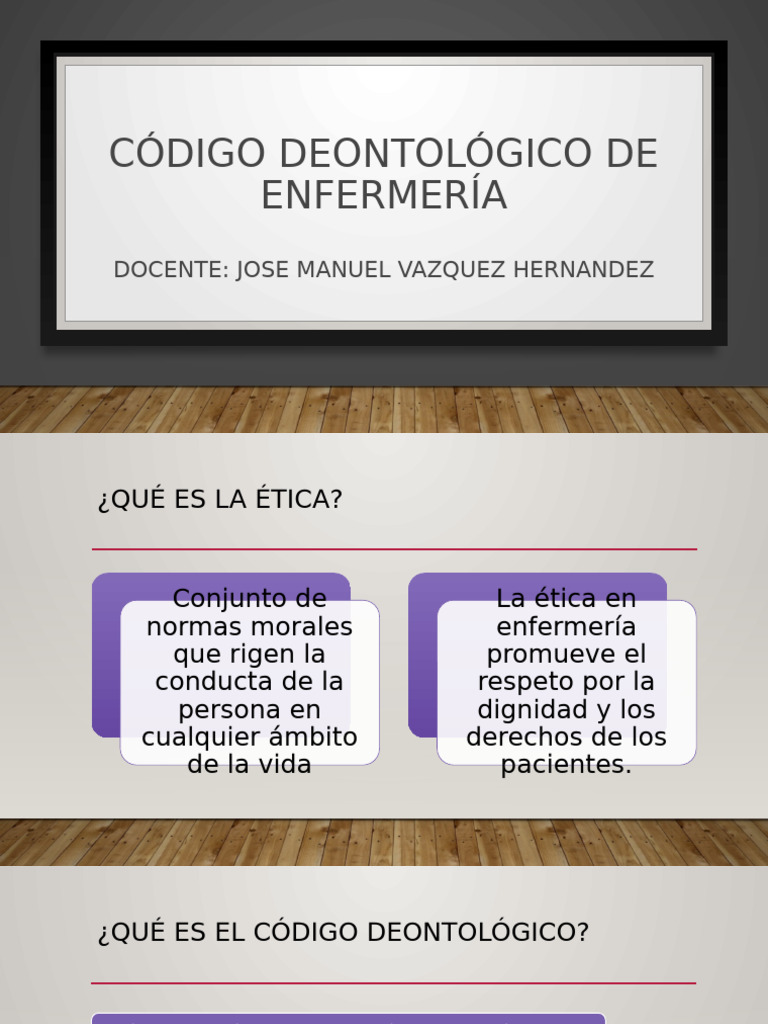Código Deontológico de Enfermería | PDF