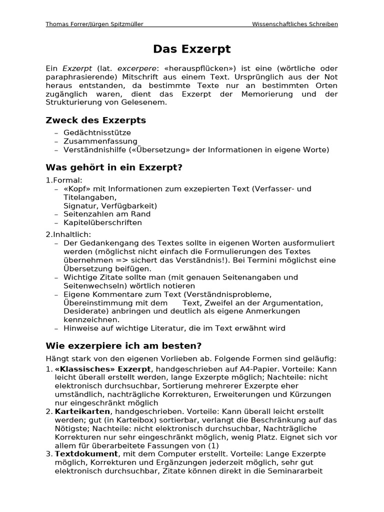 6 Handout Exzerpt | PDF