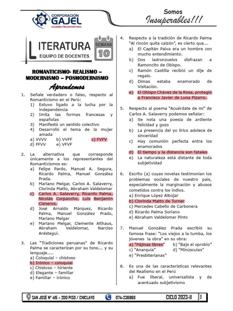 Literatura 10 Con Claves | PDF