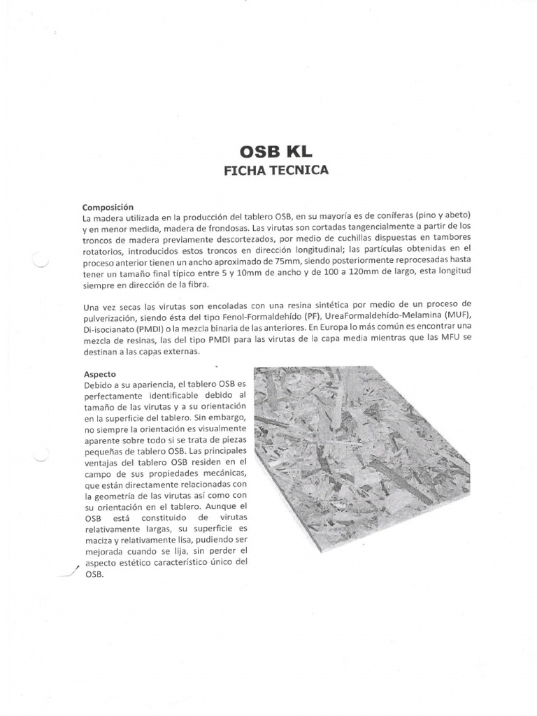 Ficha Tecnica Osb | PDF