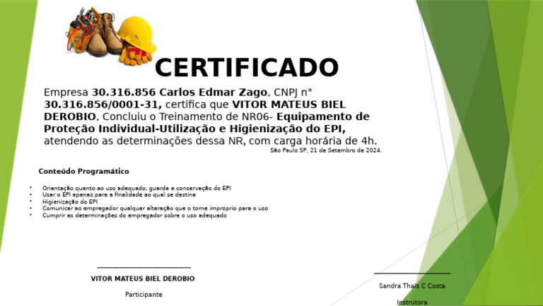 NR 06 Vitor Mateus Biel Derobio | PDF