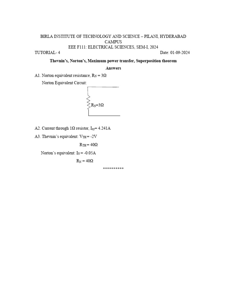 Tutorial 4 Final Solution | PDF