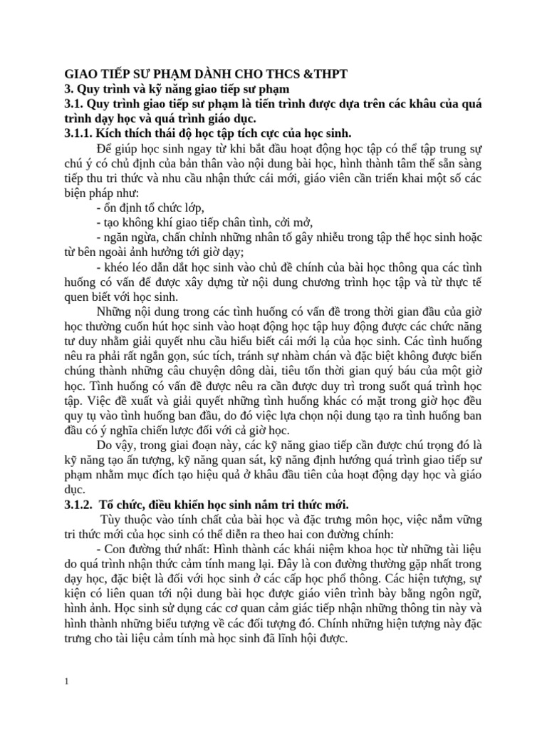 (GTSP - THCS) 3 Quy Trình Và Các Kỹ Năng GTSP | PDF