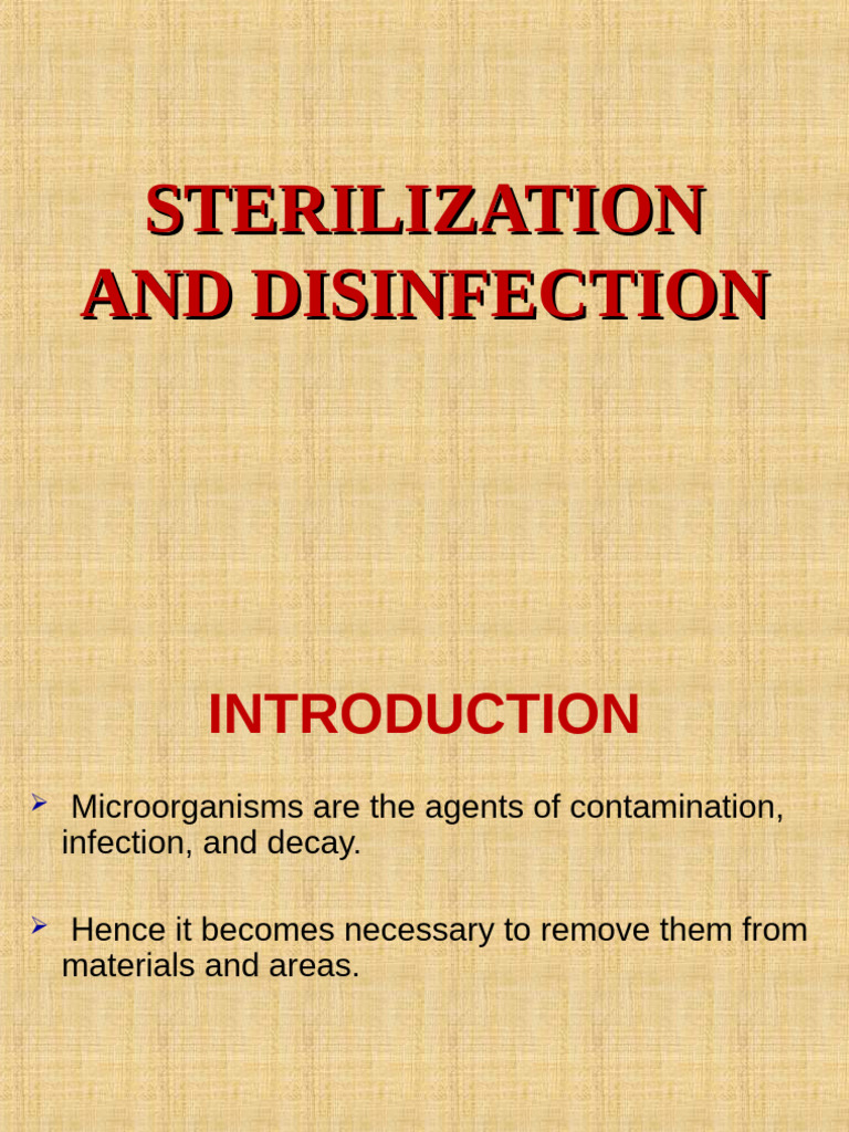 08 Sterlisation and Disinfection | PDF
