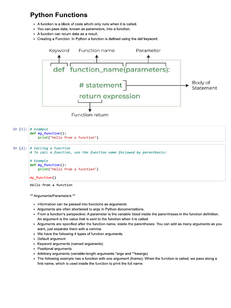 15.python Functions | PDF