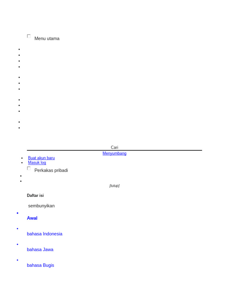 Menu Utama: Bahasa Indonesia | PDF