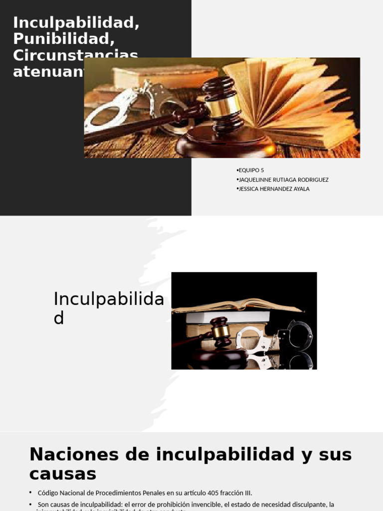 EQUIPO 5. INCULPABILIDAD | PDF