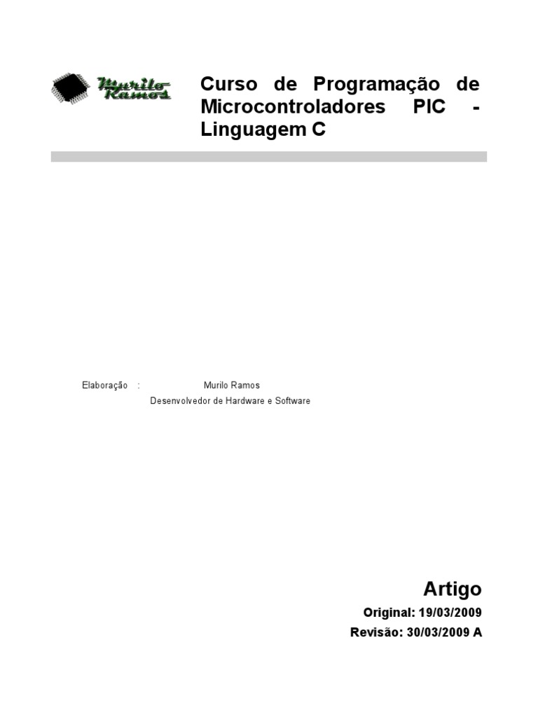 Programação De Microcontroladores Pic Usando Linguagem C Conteúdo E