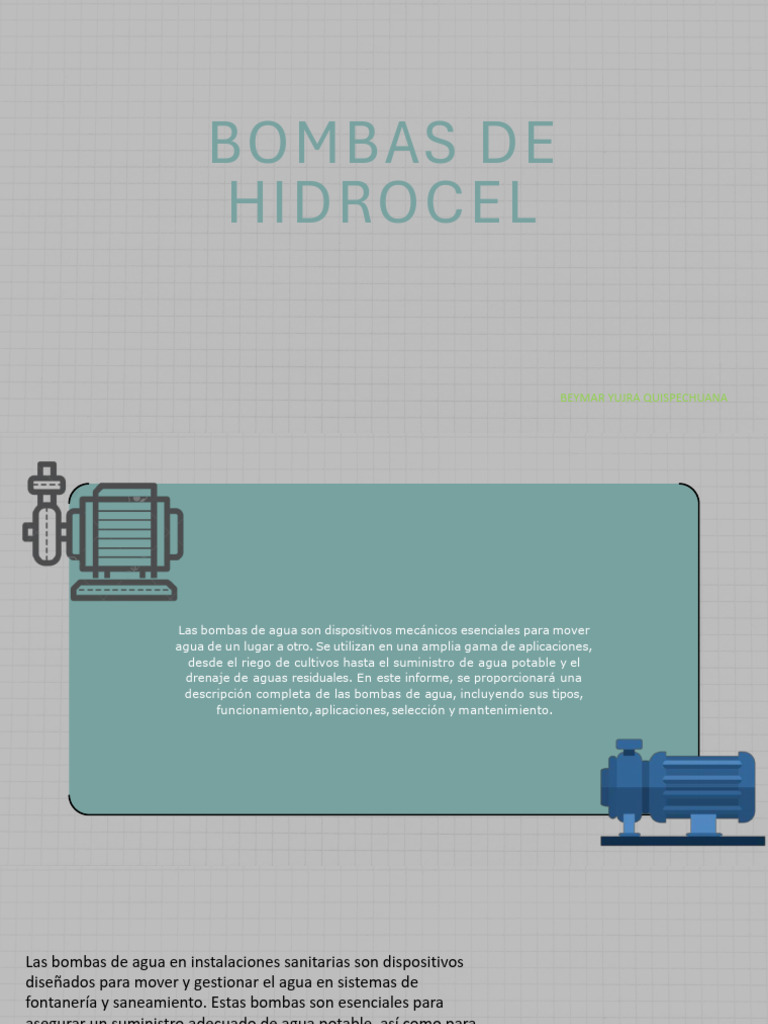 Bombas de Agua e Hidrocel | PDF | Agua | Bomba