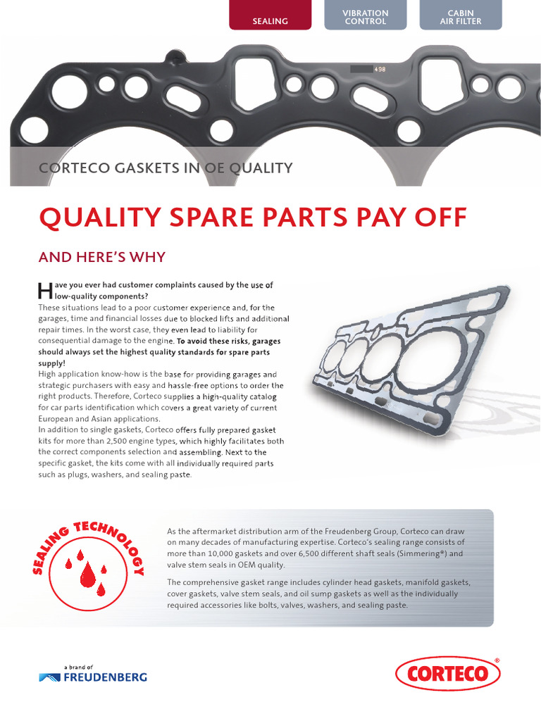 Corteco Gaskets | PDF