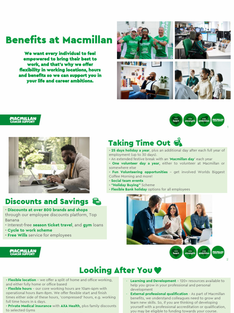 Benefits at Macmillan Jul22 | PDF | Employment