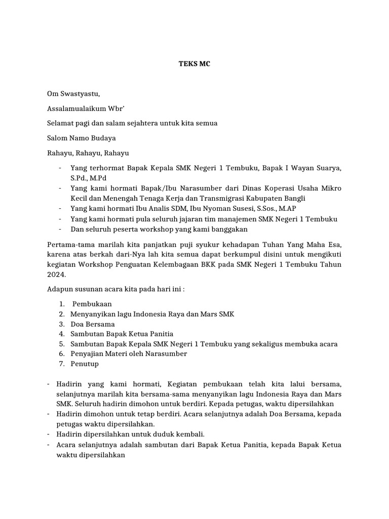 TEKS MC Baru | PDF