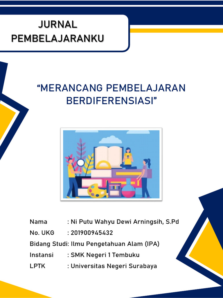 Contoh Cover Jurnal Pembelajaran Berdiferensiasi | PDF